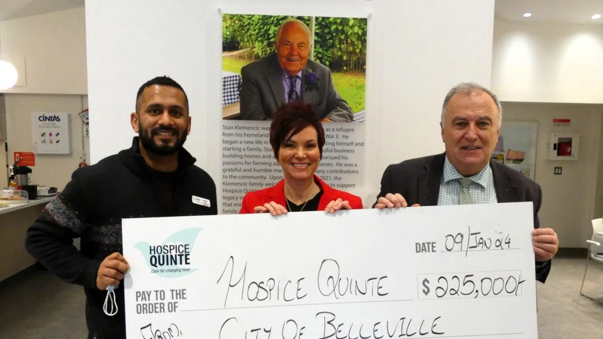City completes $1 million donation to Hospice Quinte | Quinte News