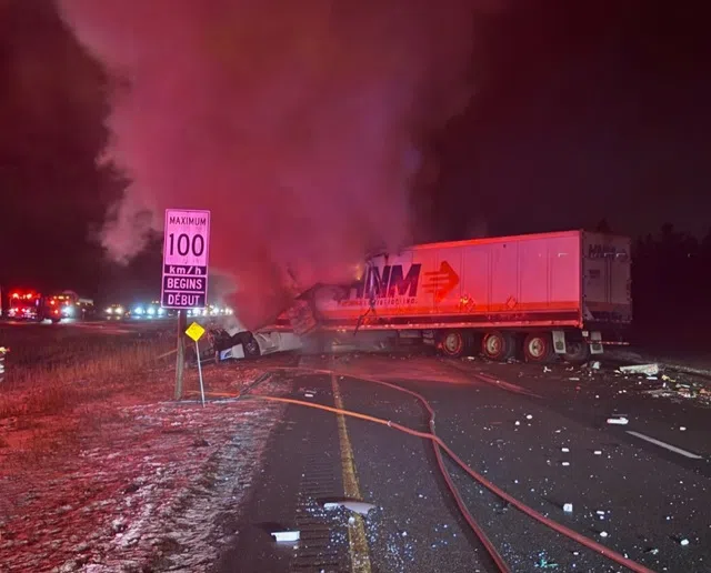 Driver charged after fiery crash shuts down Highway 401 east of Odessa | Napanee Today