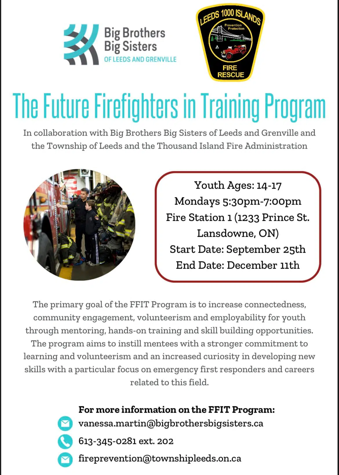Future firefighters program offered by Big Brothers Big Sisters and ...