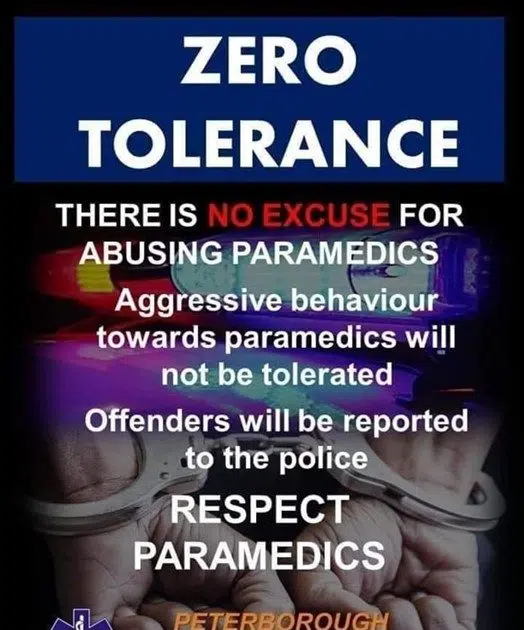 ‘Zero tolerance’ for violence against paramedics | PTBO Today