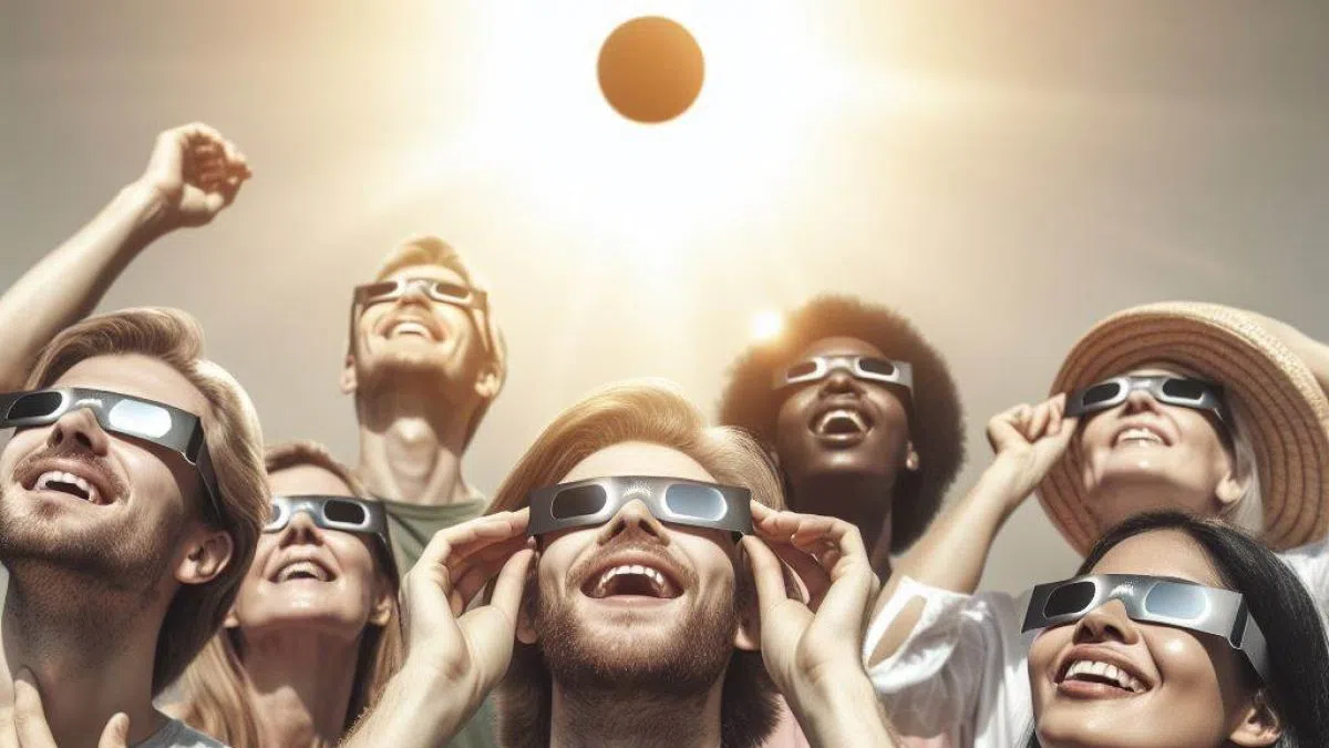 Residents gazed skyward as total solar eclipse hit region yesterday ...