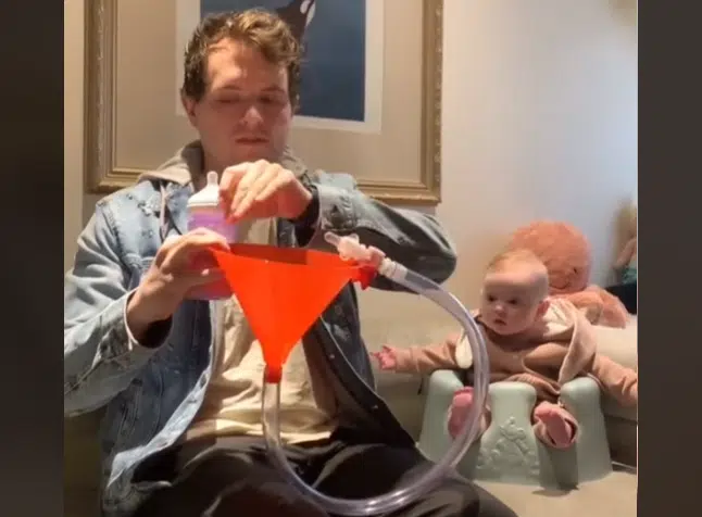 WATCH: Dad Creates a Baby “Beer” Bong For His Daughter | 102.9 The Buzz
