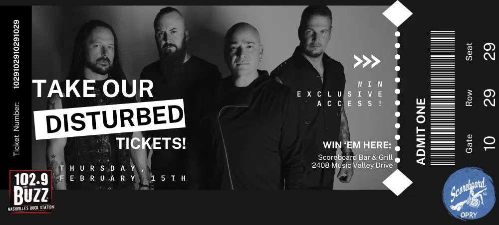 Disturbed -Take Our Tickets! | 102.9 The Buzz