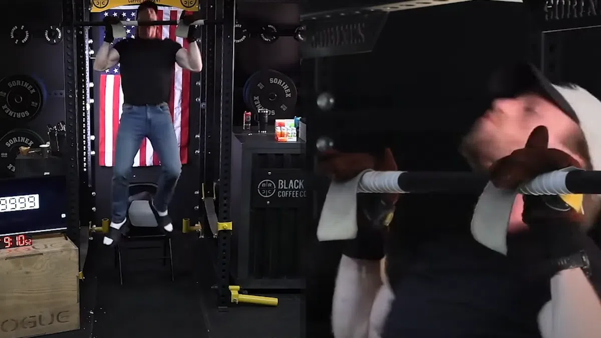 Man does 10,001 pull-ups in 24 hours to reclaim world record | 102.9 ...