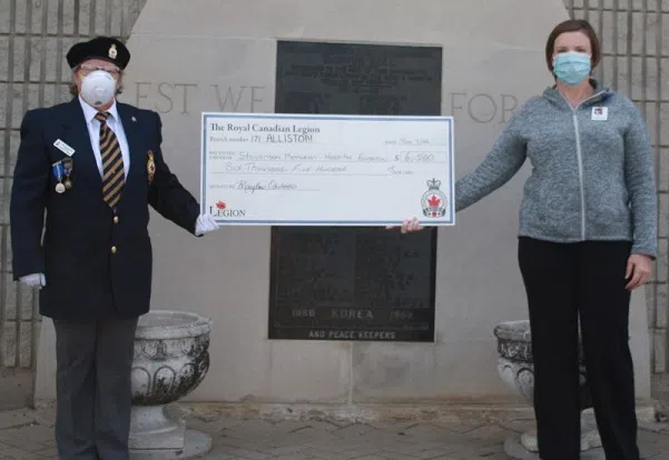 Legion Makes Donation to SMH | FM92 South Simcoe Today