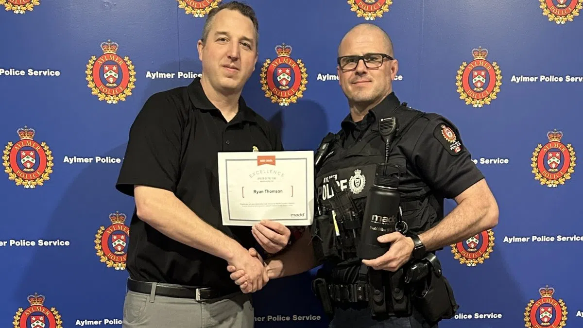 Aylmer Police Constable receives “Officer of the Year” award from MADD ...