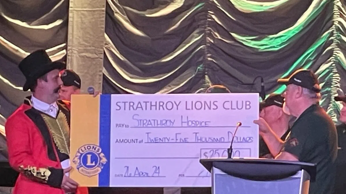 Strathroy Lions donate $25,000 to Strathroy Hospice campaign | 105.7 ...
