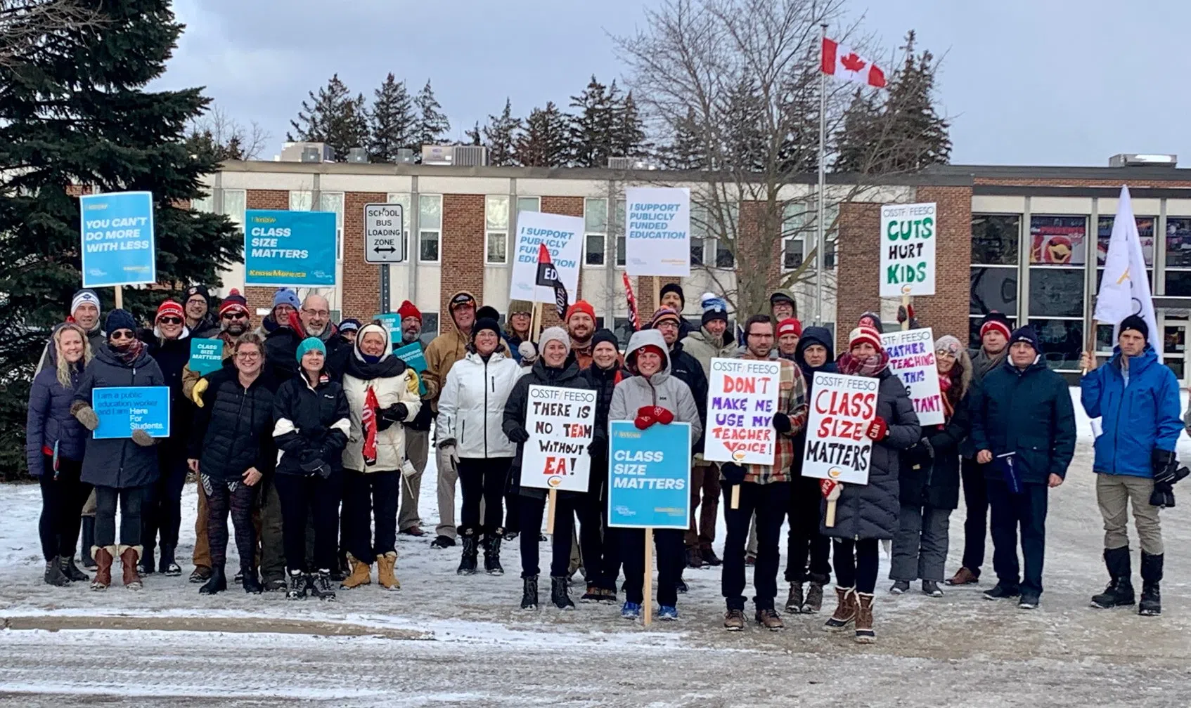 OSSTF members striking today! | 90.5 Exeter Today