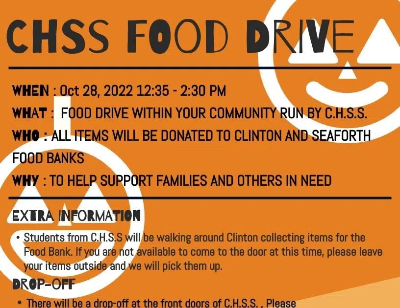 Central Huron High School students participating in a food drive this ...
