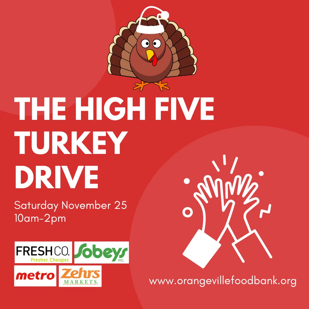 High Five Turkey Drive This Weekend! | FM101 Orangeville Today