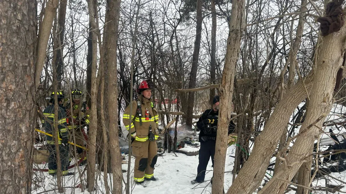 A BLAZE TOOK HOLD OF AN ORANGEVILLE ENCAMPMENT | FM101 Orangeville Today