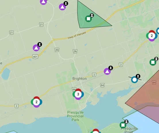 Still power problems around Northumberland | Brighton Today.ca
