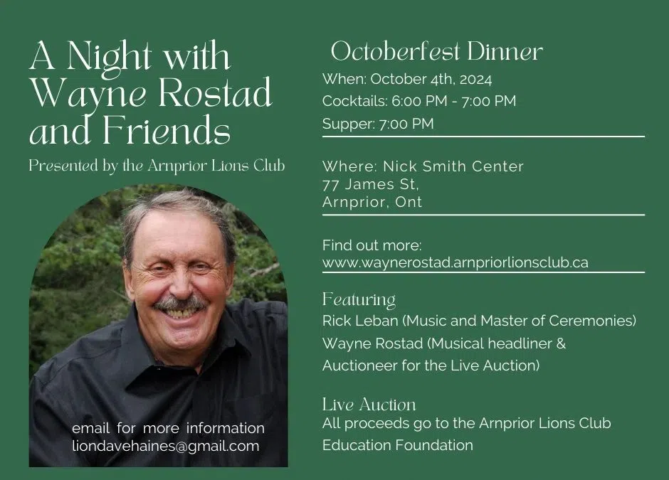 COMMUNITY SPOTLIGHT: Wayne Rostad’s Big Smile Lights Up Arnprior Friday ...