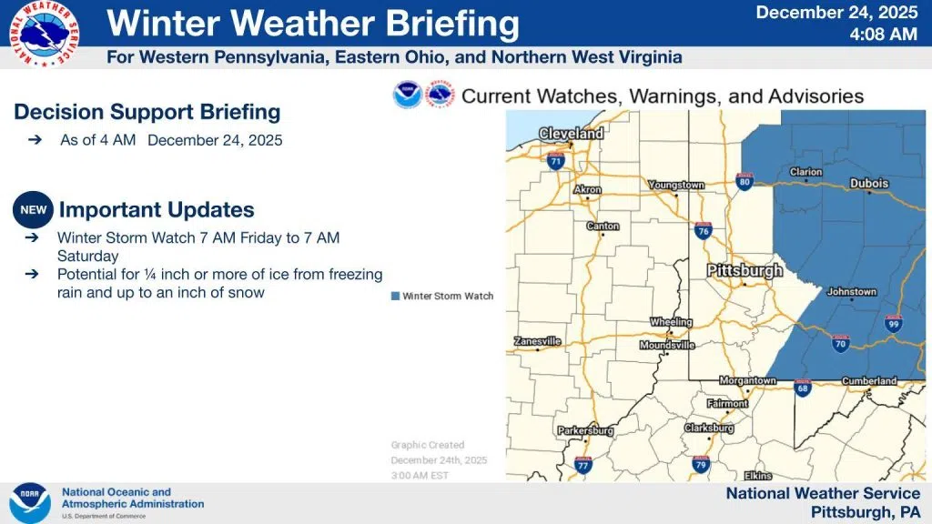 WINTER WEATHER BRIEFING FOR FRIDAY (3 GRAPHICS) | WCCS AM1160 & 101.1FM
