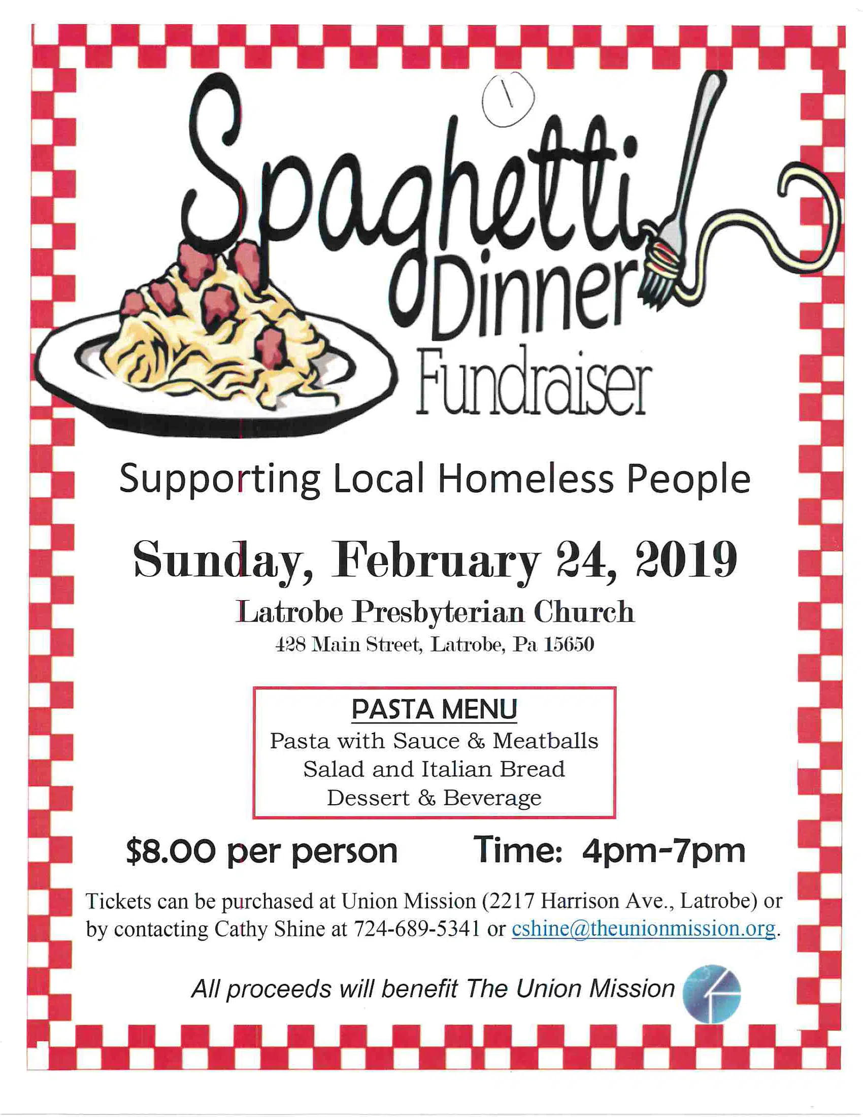 Spaghetti Feed Fundraiser Flyer