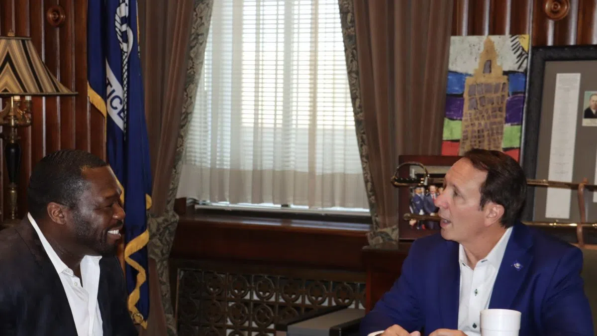 Governor Landry meets with Rapper and businessman 50-cent ...