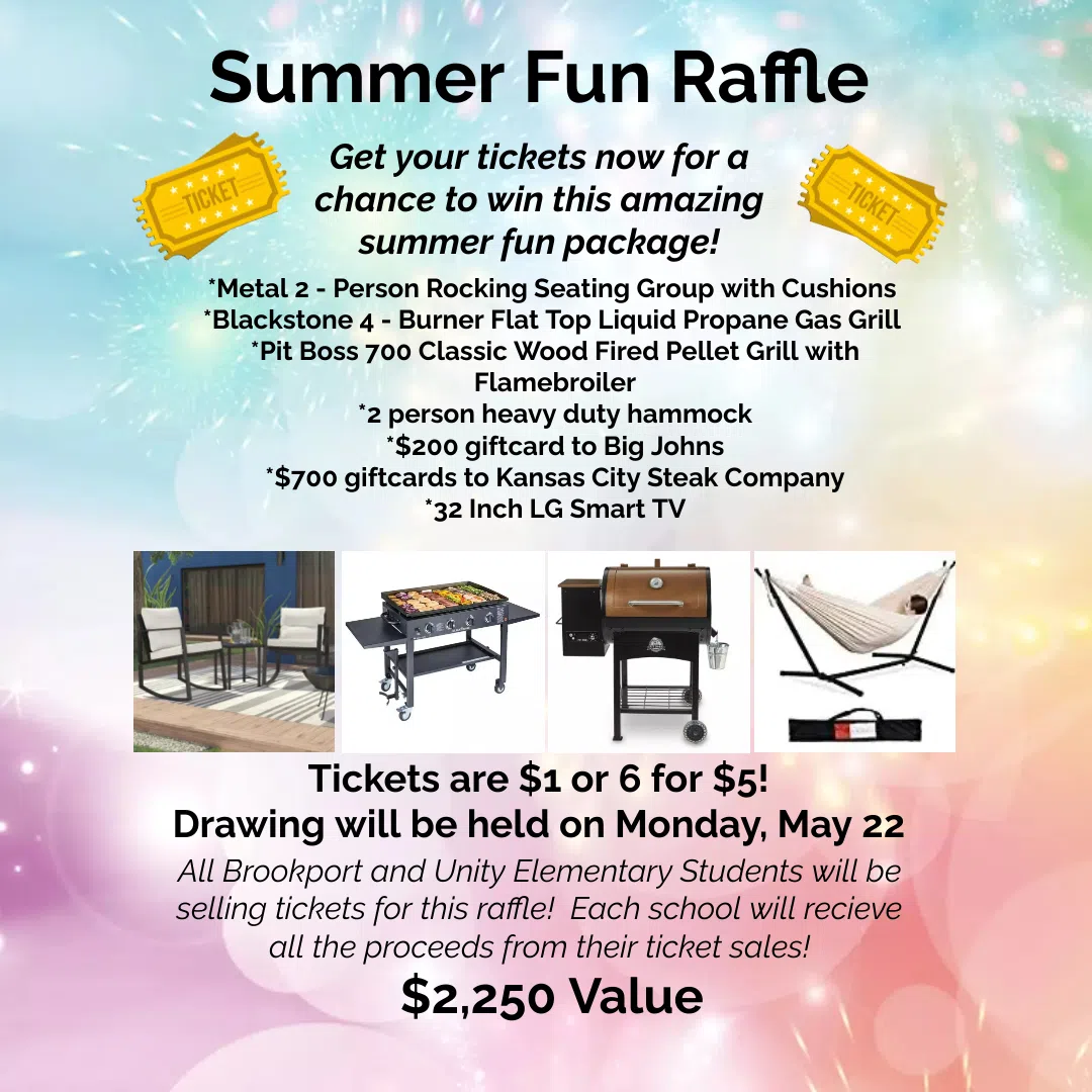 Brookport and Unity Students and Staff Selling Summer Fun Raffle ...
