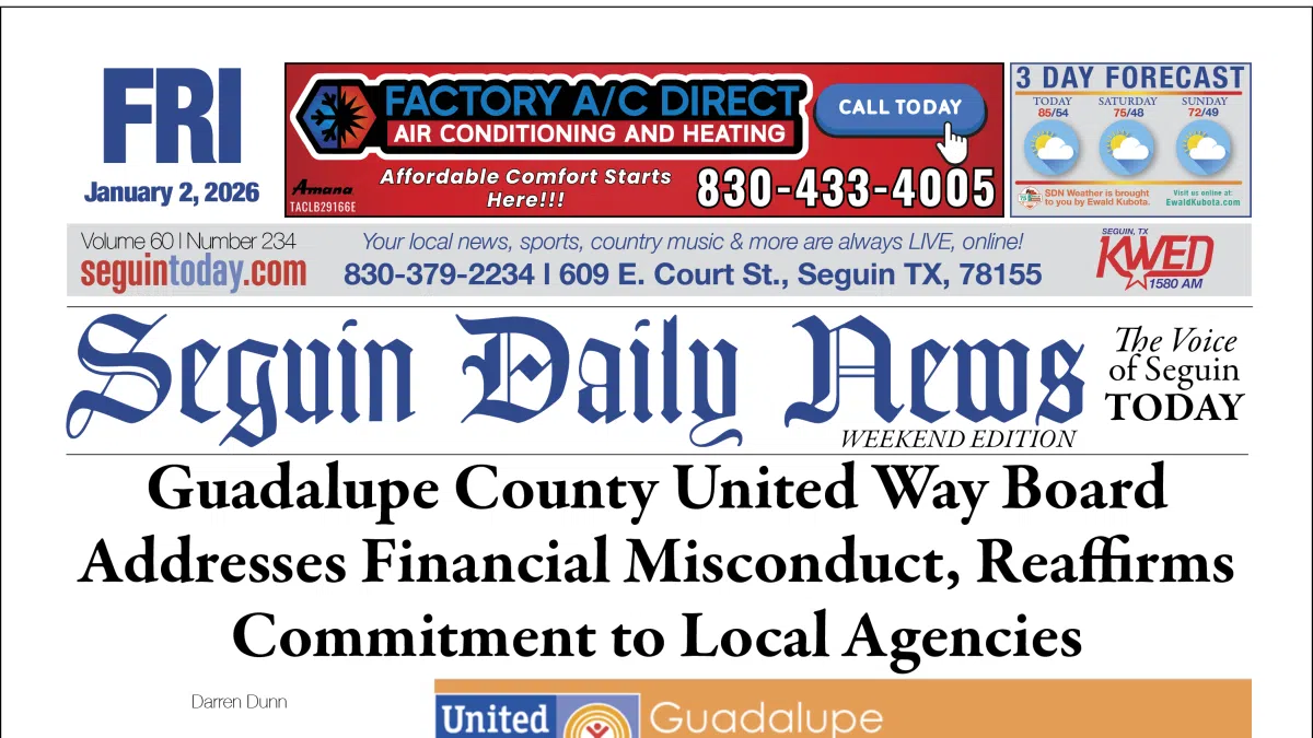 SDN: January 2, 2026 | Seguin Today