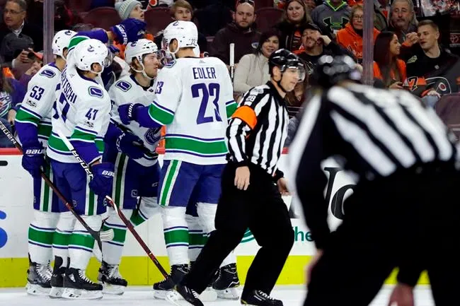 Boeser scores twice, Canucks beat skidding Flyers 5-2 | northeastNOW