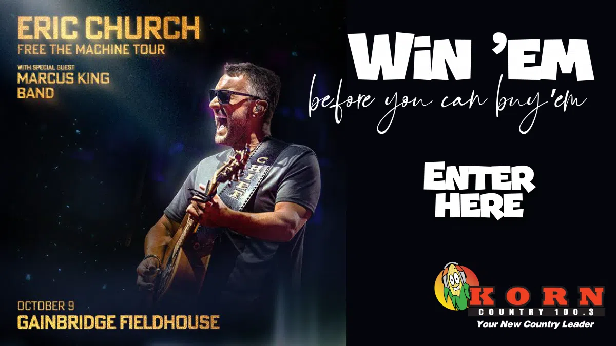 Eric Church | KORN Country 100.3 | WYGB-FM Franklin, Indiana | Local ...