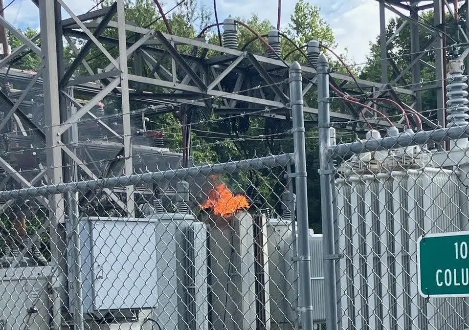 Lightning causes REMC substation to catch fire, 500 lose power | Local ...