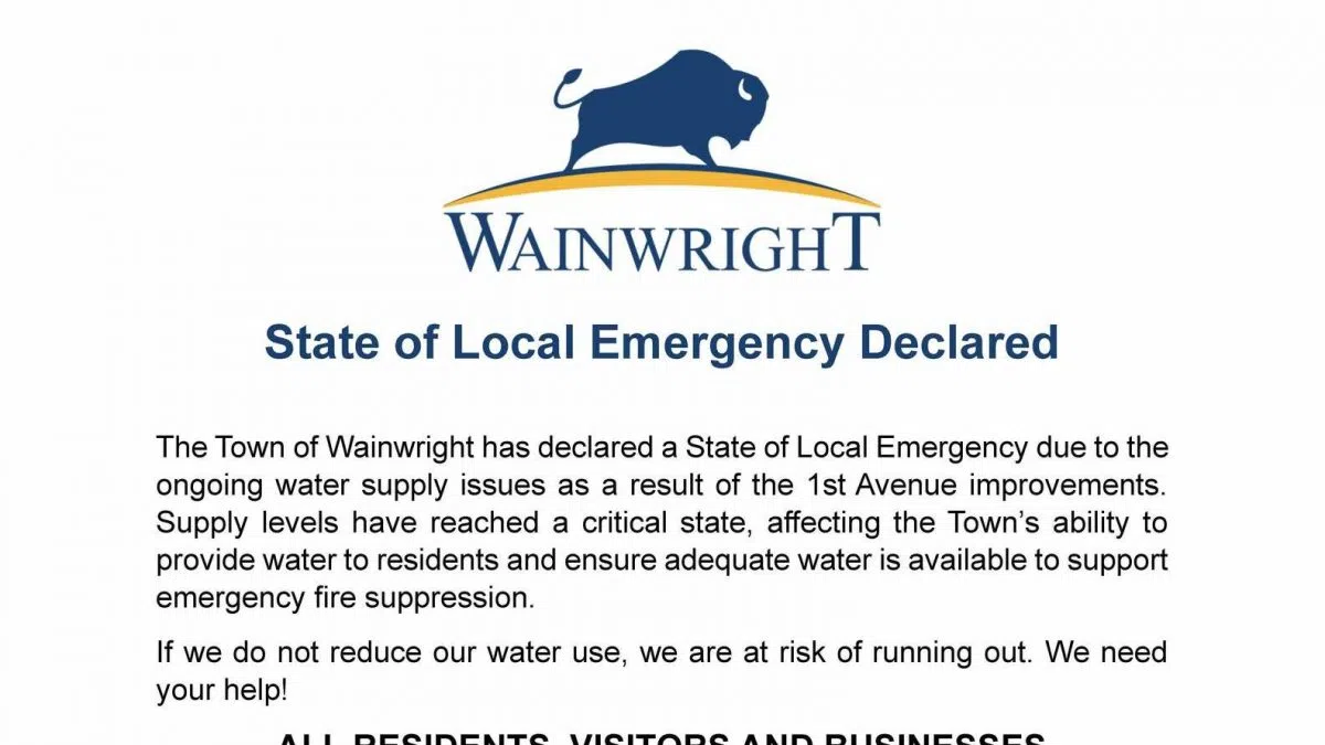 Wainwright – State of Local Emergency | boom 101.9