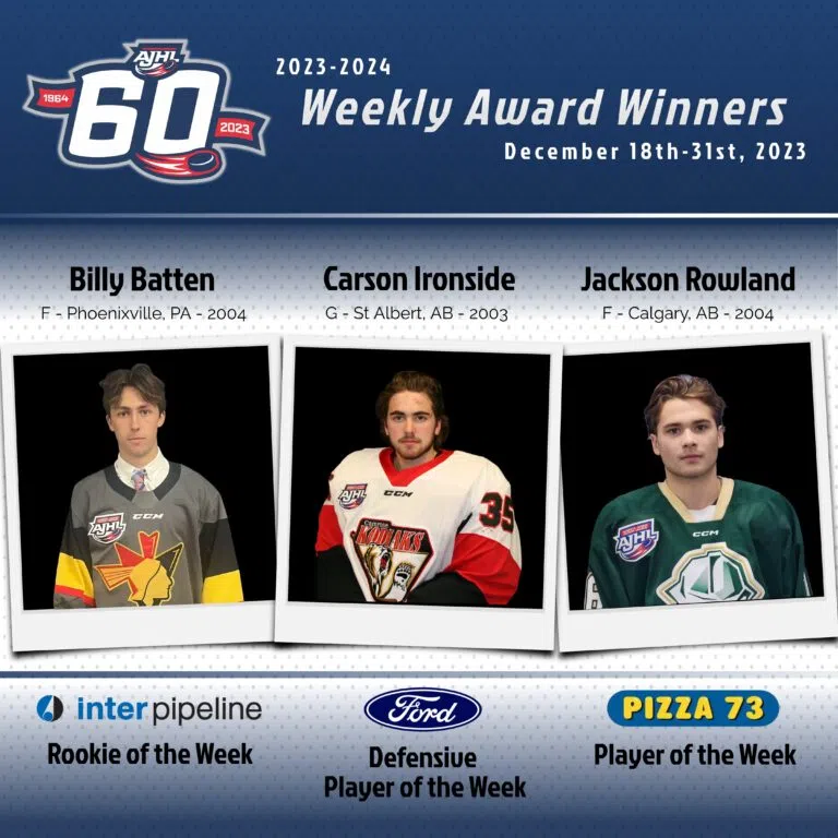 Pontiacs’ Batten named Rookie of the Week in the AJHL | boom 95.3