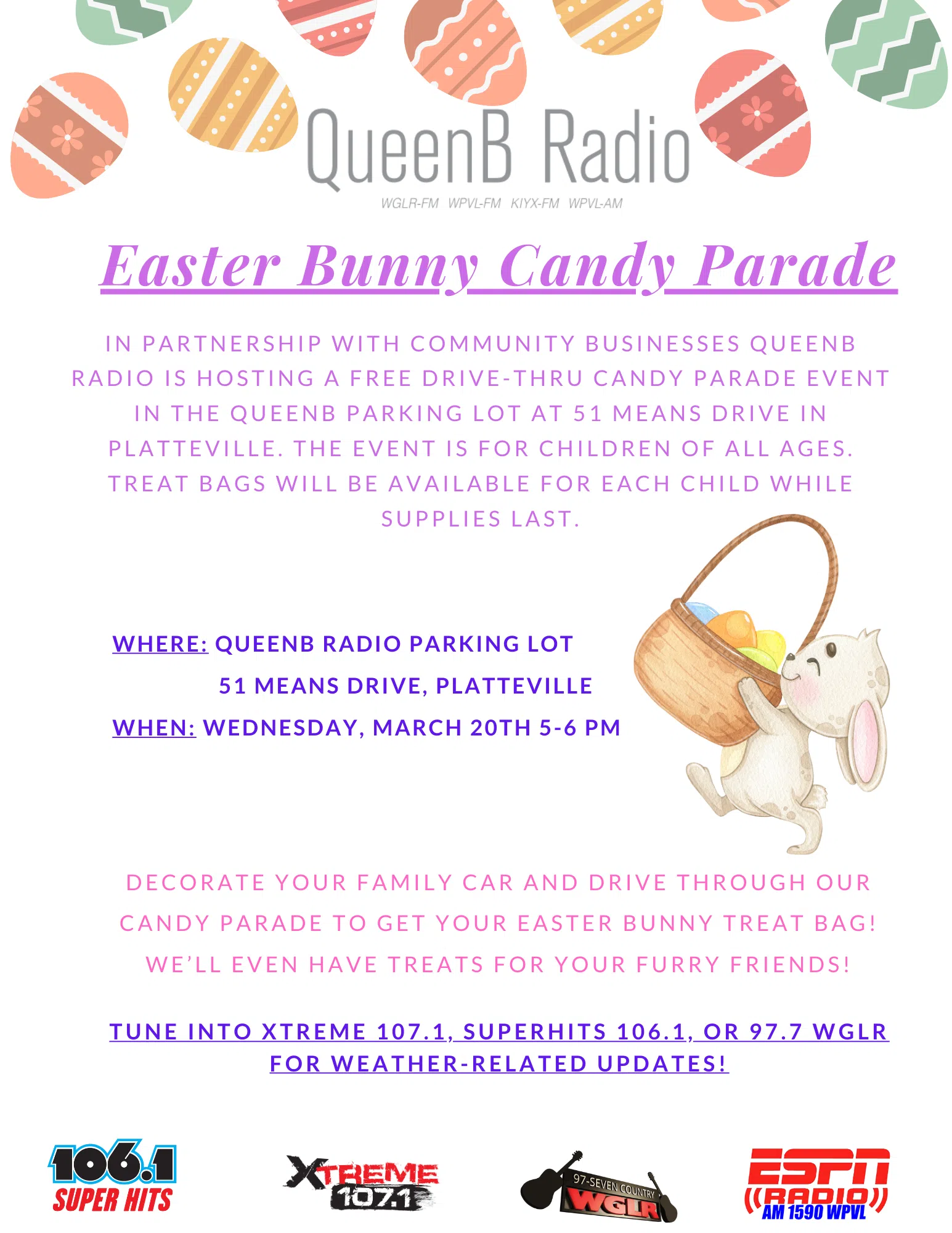 State Farm Agent Jordan Holthaus Easter Bunny Candy Parade | 97 Seven ...