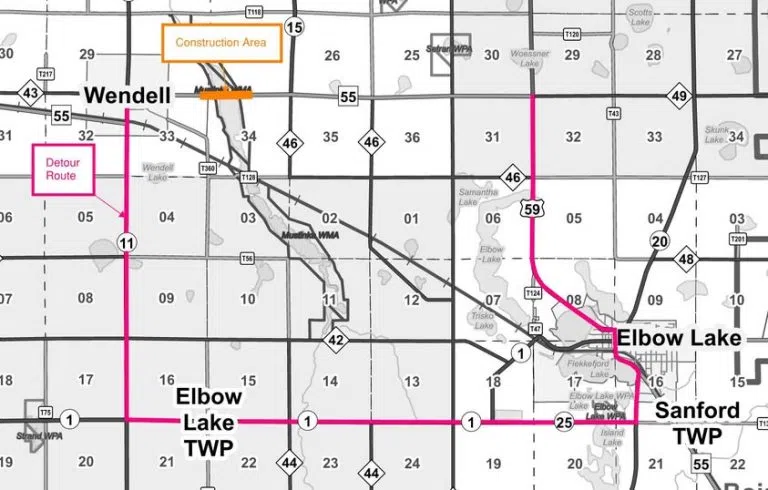 Construction on Grant County Highway 55 Begins Monday | Fergus Now