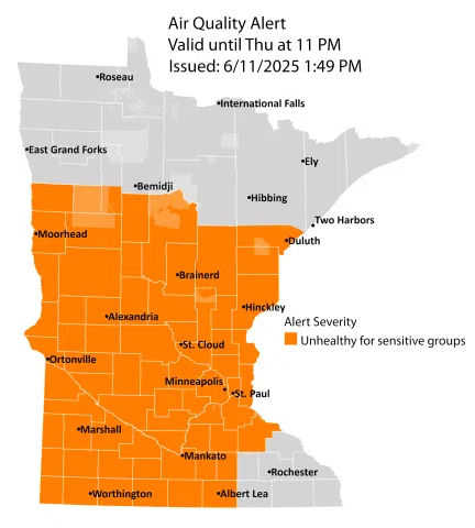 MPCA Air Quality Alert Issued Includes Fergus Falls | Fergus Now