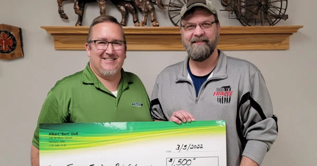 Frazee Fire Department Receives $1,500 Donation | Lakes Area Radio