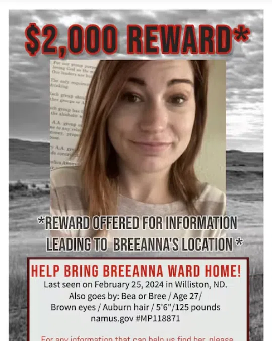 $2000 Reward Offered for Information on Missing Woman, Breeanna Ward ...
