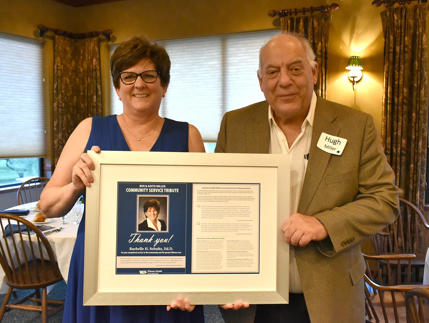 Rachelle Schultz named Ben and Adith Miller Community Service Tribute ...