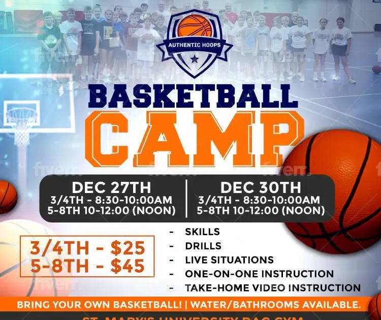 Authentic Hoops Announces Camps Over Christmas Break | Winona Radio
