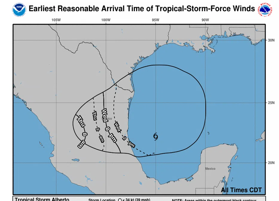 Tropical Storm Alberto forms in southwest Gulf, 1st named storm of the ...
