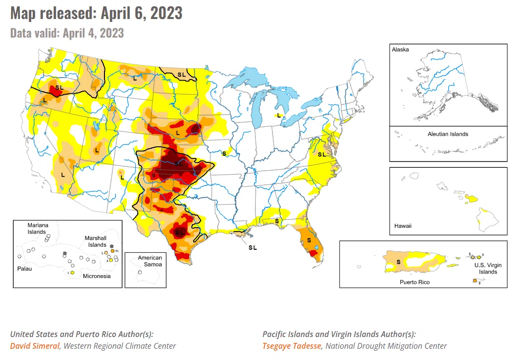 Continued Shrinkage of Total U.S Drought Coverage | The Mighty 790 KFGO ...