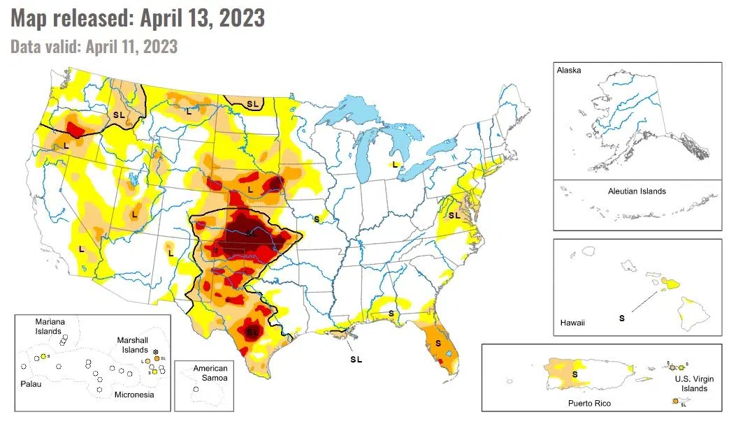 U.S. Drought Monitor map shows continued improvements in the West | The ...