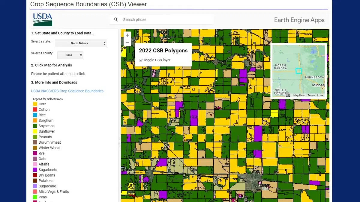 USDA shares new geospatial tool to study crop rotation patterns | The Mighty 790 KFGO | KFGO
