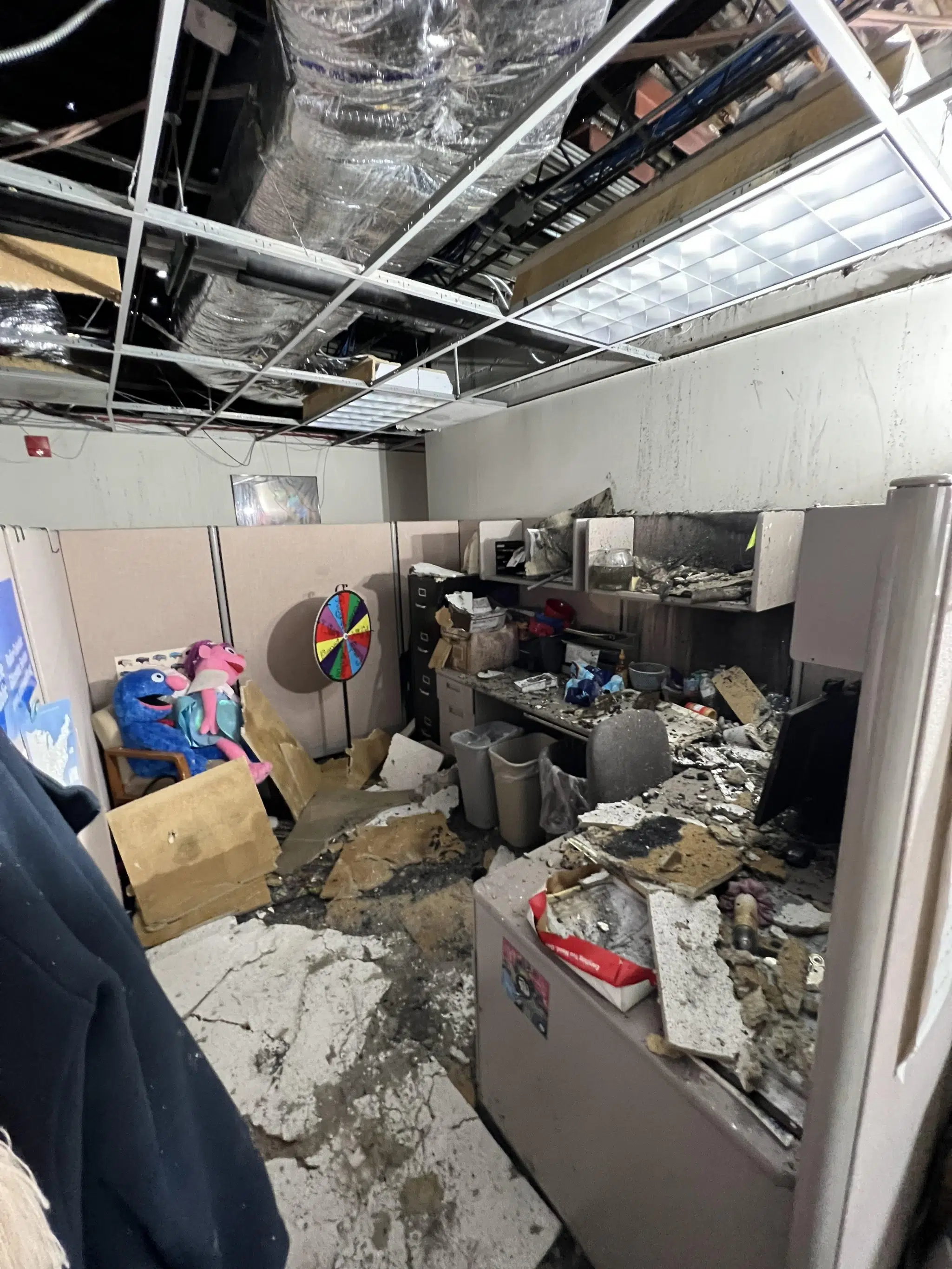 Fire breaks out on roof of Prairie Public Broadcasting building in ...