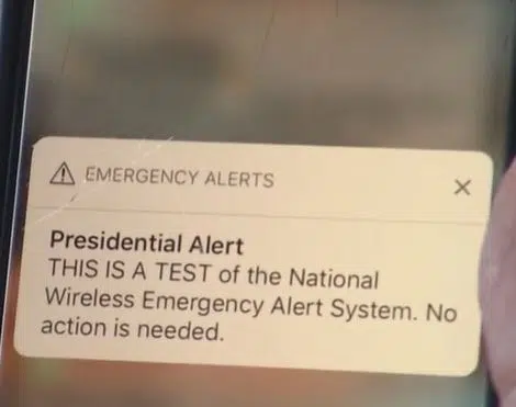 An emergency alert test will sound Oct. 4 on all U.S. cellphones, TVs ...
