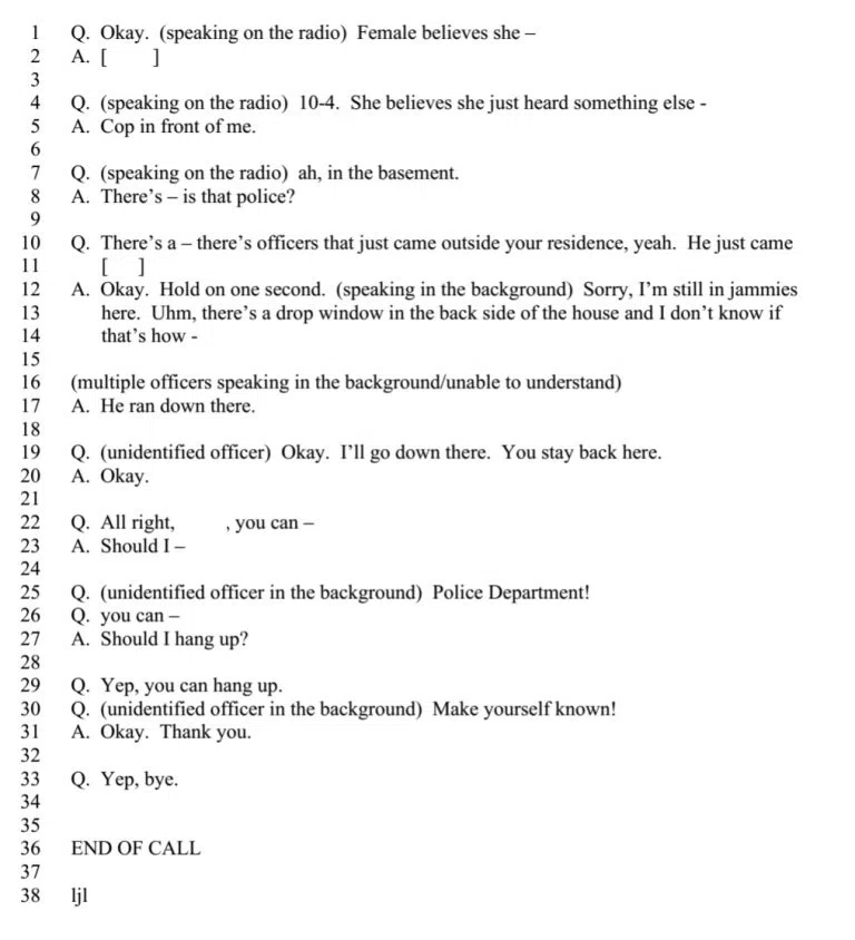 911 call transcript released in Sen. Mitchell burglary case (text of ...