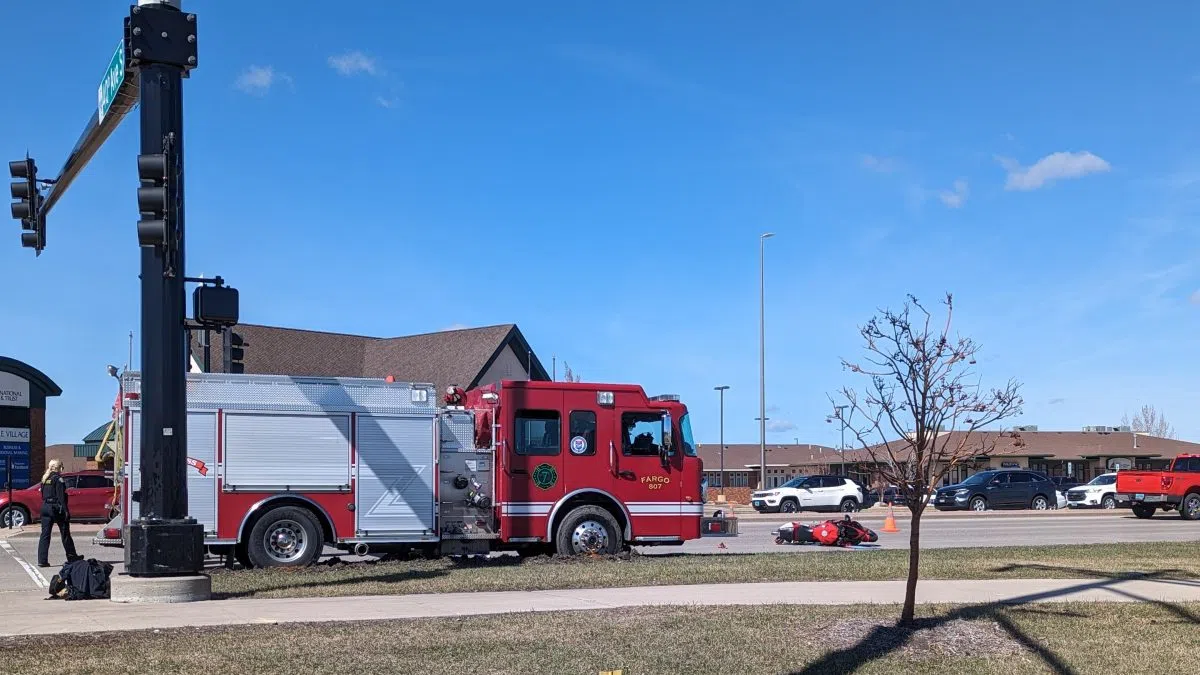 Motorcycle driver cited in collision with Fargo fire truck | Y94
