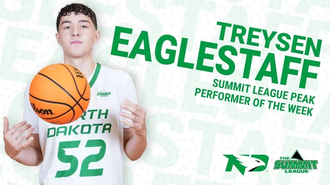 Treysen Eaglestaff Wins Summit League Peak Performer of the Week | 740 ...