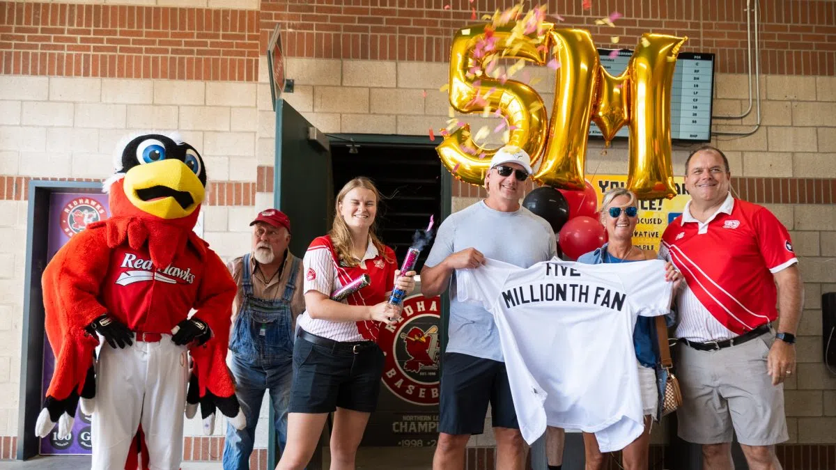 RedHawks welcome five millionth fan | The Mighty 790 KFGO | KFGO
