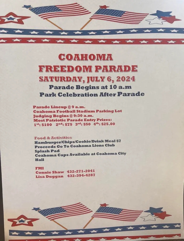 Coahoma Freedom Parade set for Saturday, July 6th | Kbest Media