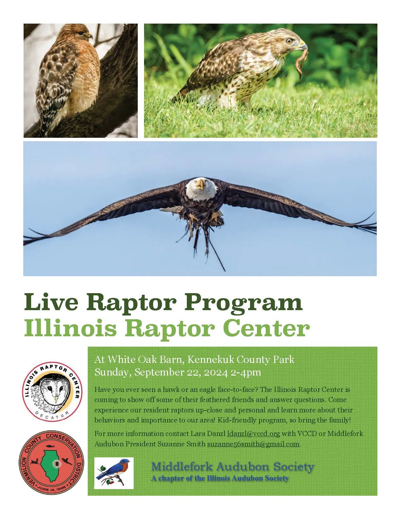 Illinois Raptor Center Making Sun Sept 22nd Visit to Kennekuk County ...