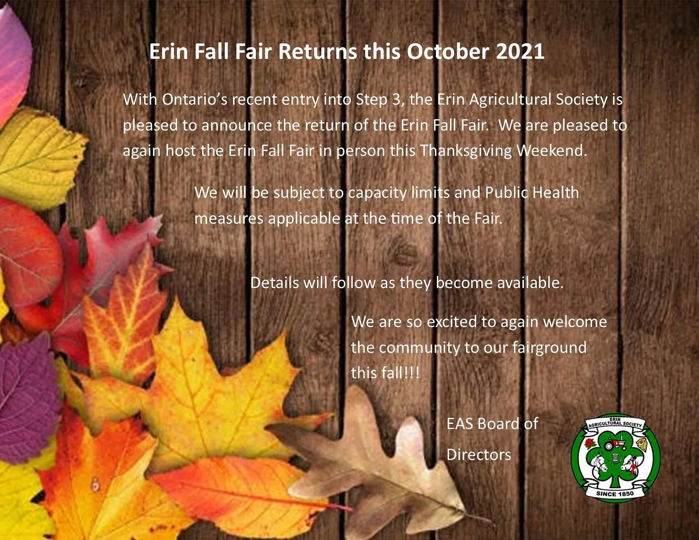 Erin Fall Fair Returns This October | Country 105