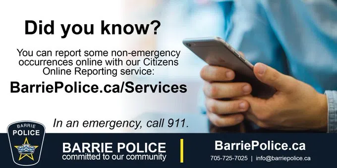 Barrie Police Expands Online Reporting Options Bayshore Broadcasting
