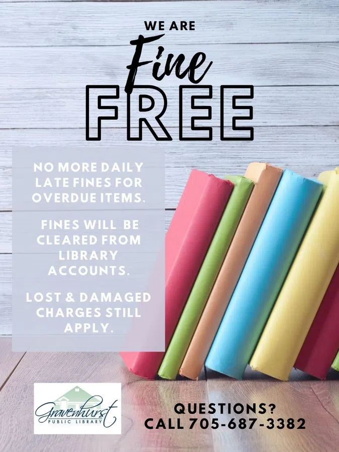Gravenhurst Library Goes Fine Free! | Bayshore Broadcasting News Centre