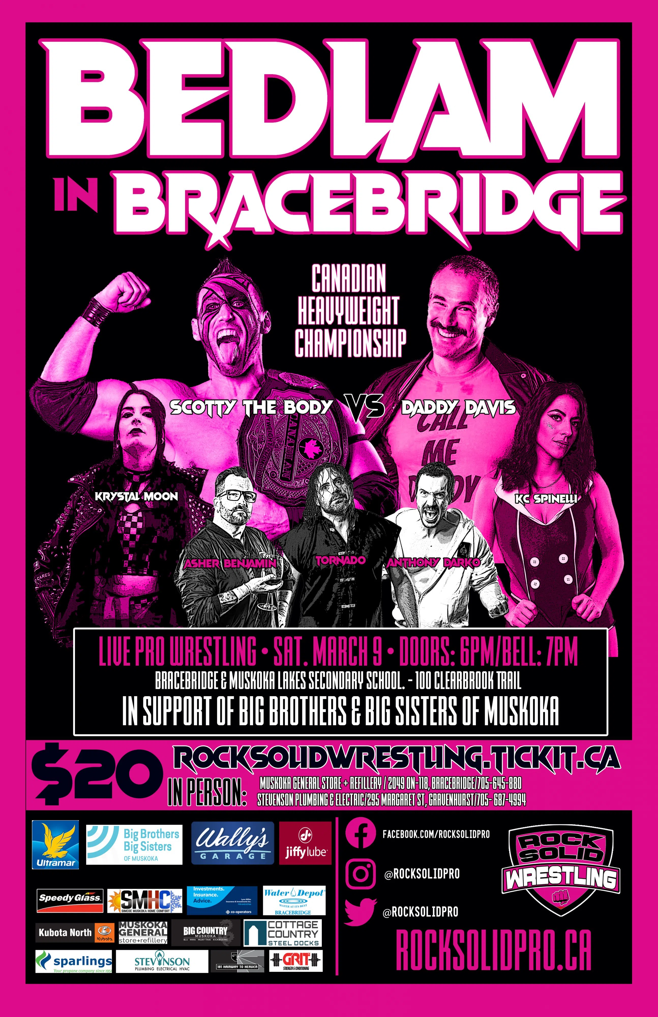 Wrestlers bring ‘Bedlam’ and Benefits to Bracebridge | Bayshore ...